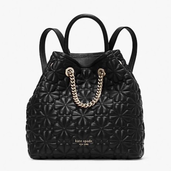 kate spade | Bags | Kate Spade Bloom Medium Quilted Leather Backpack ...